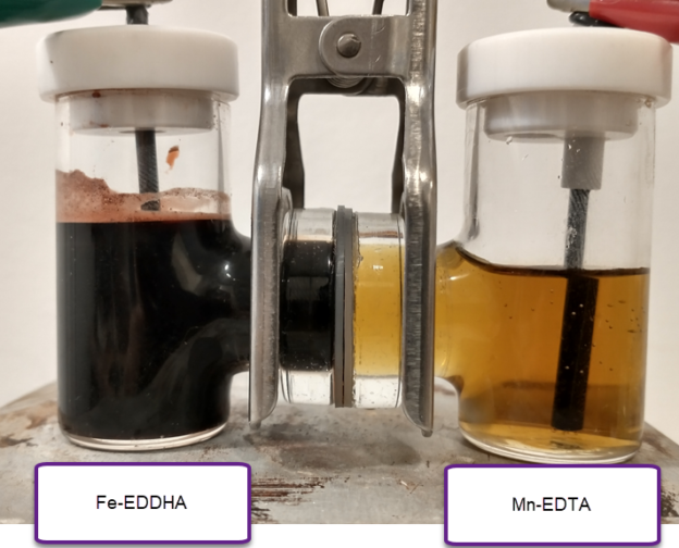 First tests of a Fe-EDDHA|Mn-EDTA system, towards a Fe/Mn flow battery ...